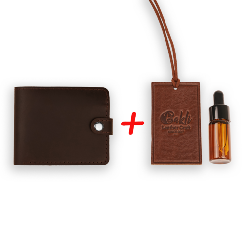 Piniginės Jacob Crazy Horse su spaude ir odinio automobilio kvapo ...