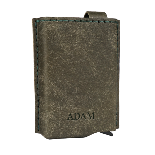 Odinis kortelių dėklas Tanner Double Premium su vardu - Bakli.lt