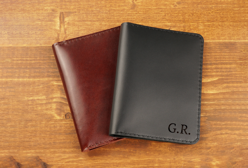 Leather passport case - Bakli.lt
